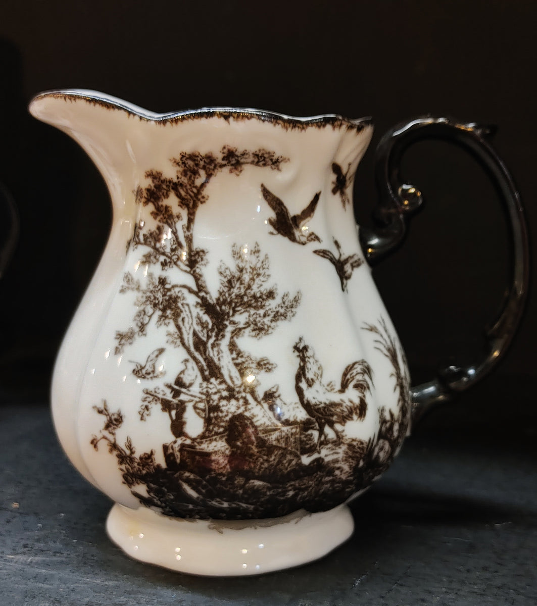 Vintage French Country Toile Porcelain Tea Set Aux Au Provence – ATTIC ...