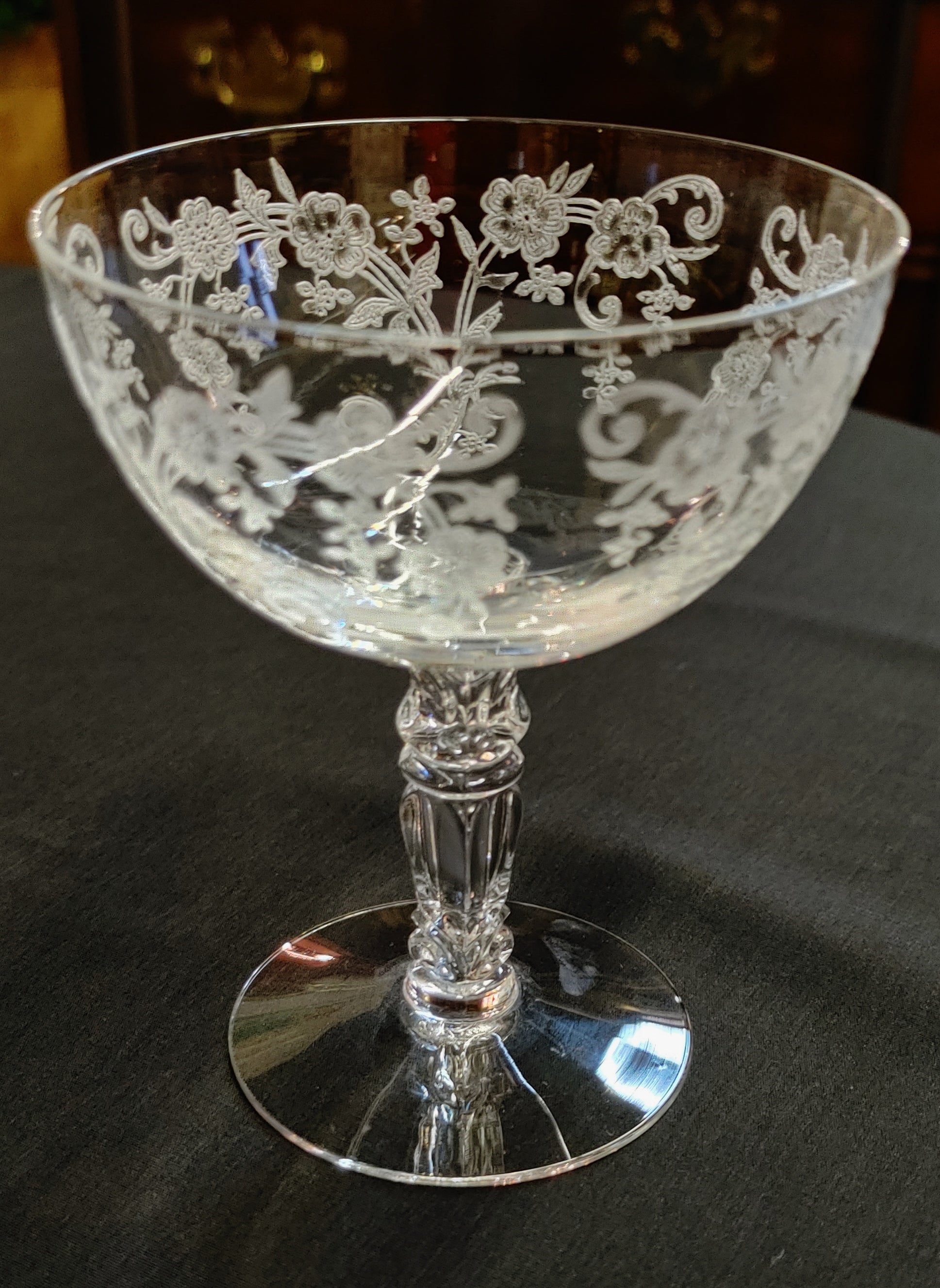 Identifying Fostoria Glass Patterns Fostoria Etched "Buttercup"